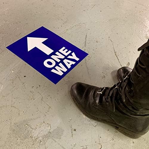One Way Floor Signs - Social Distancing Floor Decals - Directional ...