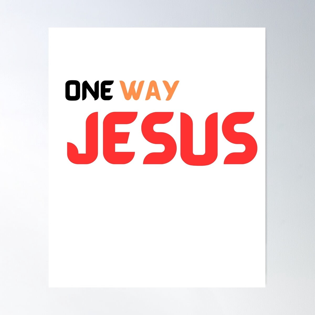 One Way Jesus Poster Wall Art, Modern Wall Decor For Living Room ...