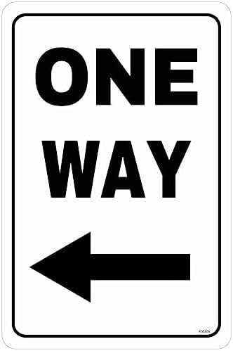 One Way Left Arrow Sign, Enter Only Arrow Slow Road Sign Engineer Grade ...