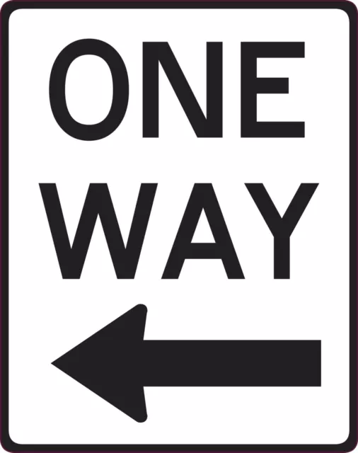 One Way (Left) Sticker Window Decal Phone Decal Water Bottle Stickers ...