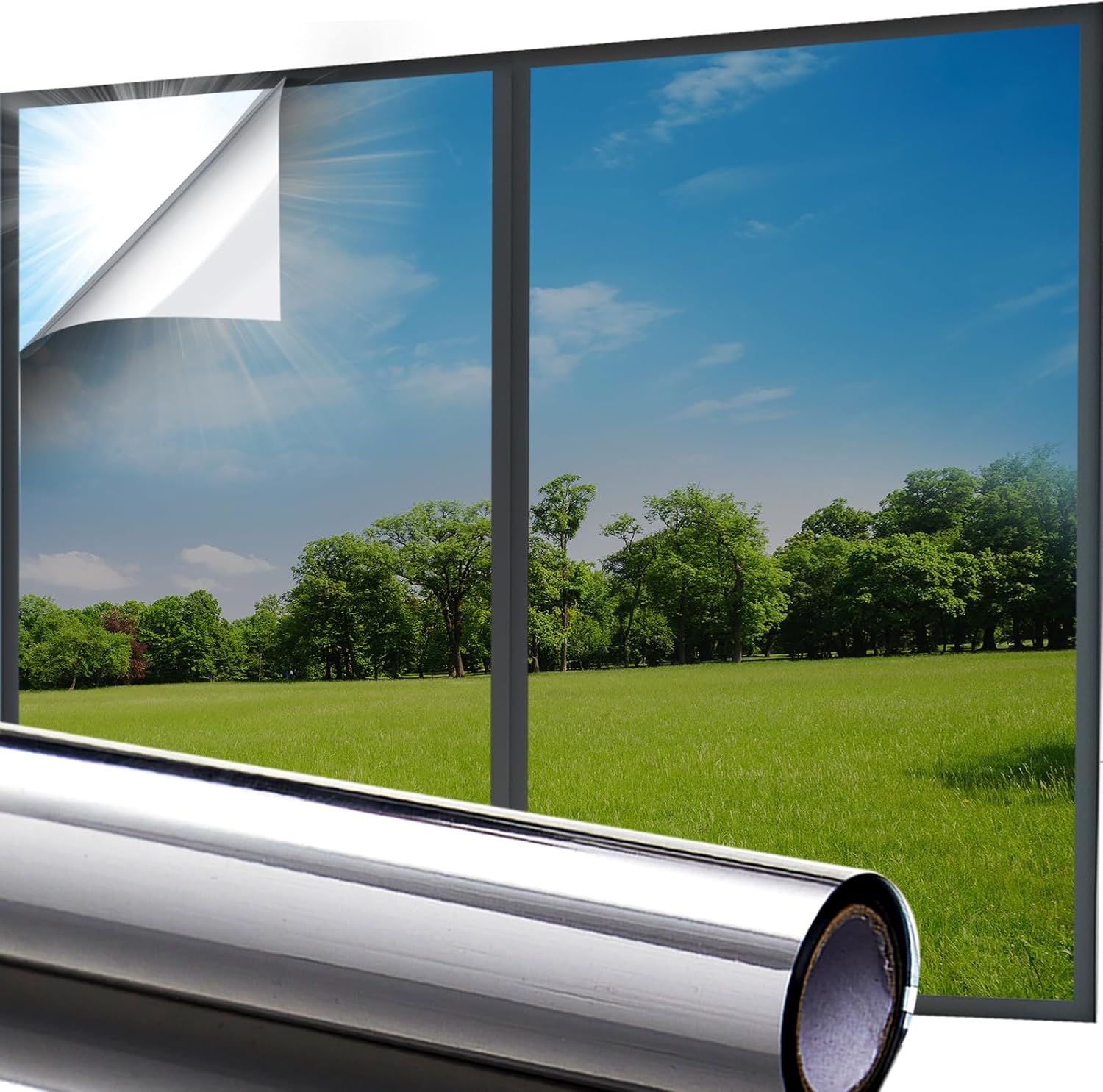 One Way Privacy Window Film for Home - Sun Blocking, Reflective ...