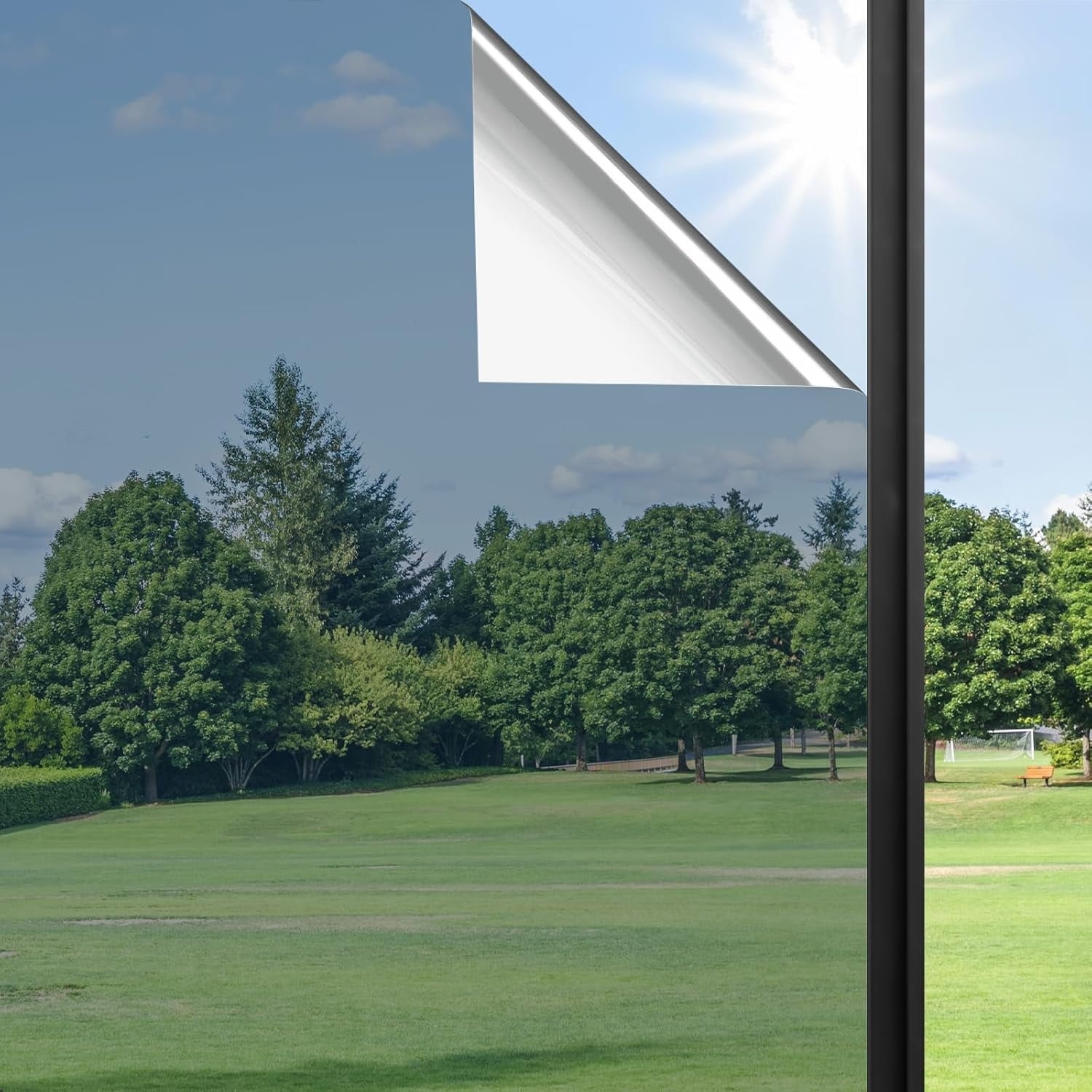 One Way Privacy Window Film,Removable Heat Blocking Reflective Mirror ...