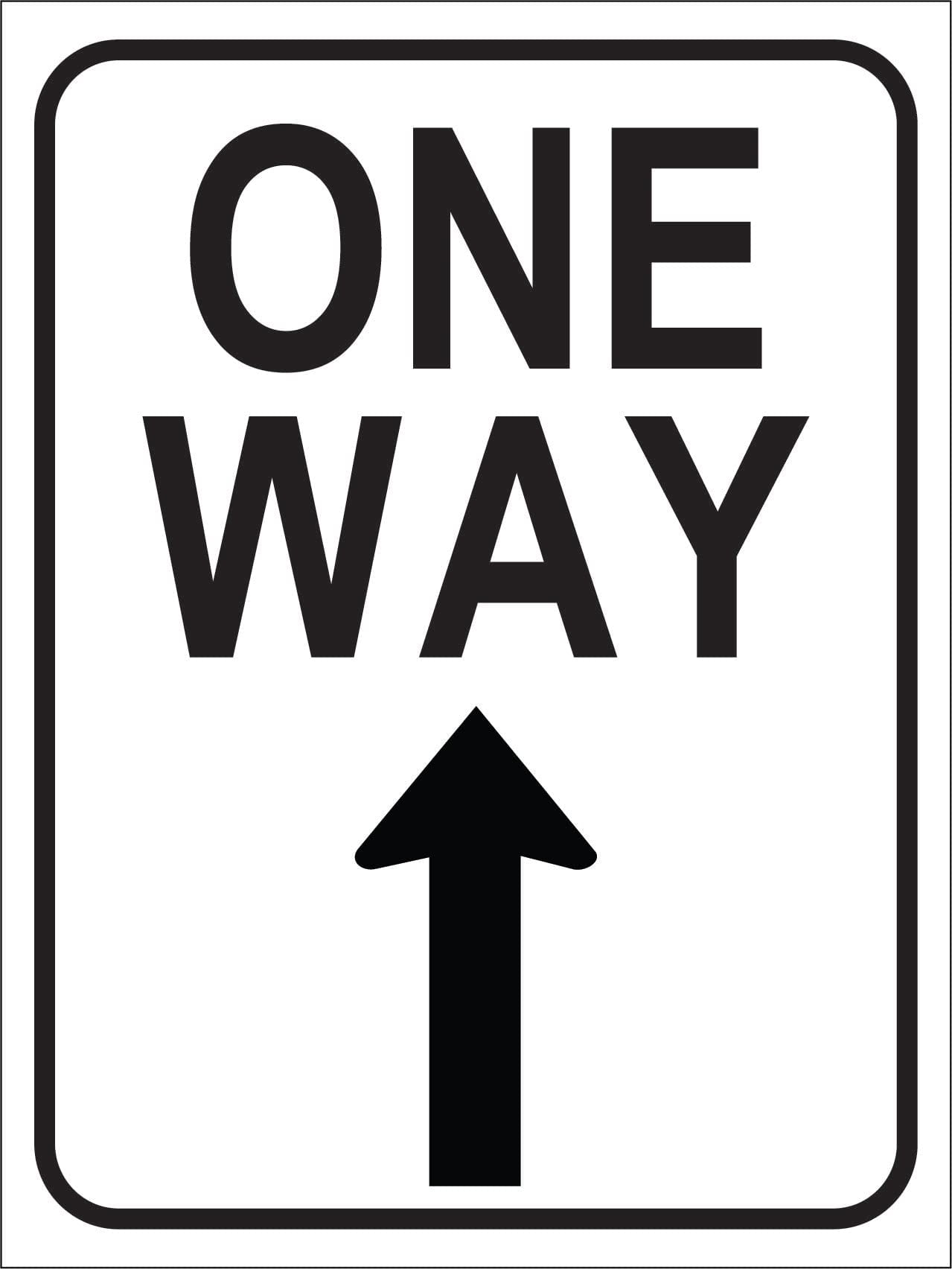 One Way Right Arrow Up Sign Metal Aluminum Sign 8x12 Inches Caution ...