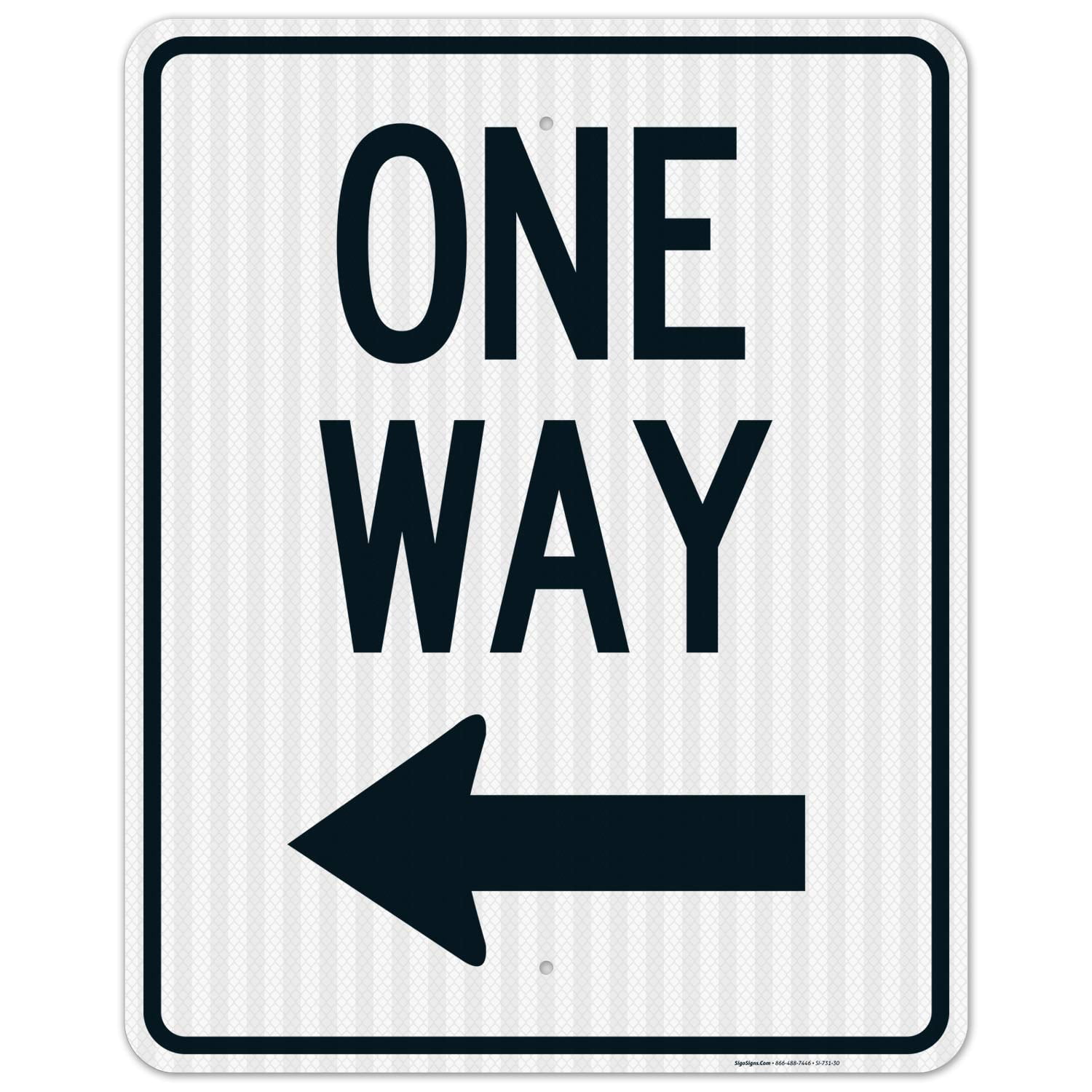 One Way Sign, 24x30 Inches, 3M EGP Reflective .080 Aluminum, Fade ...
