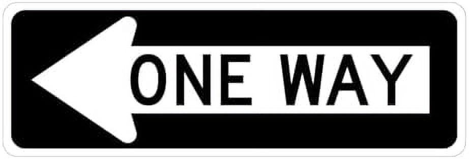 One Way Sign Metal Signs Left Arrow Sign, Tin Wall Decor Easy to Mount ...