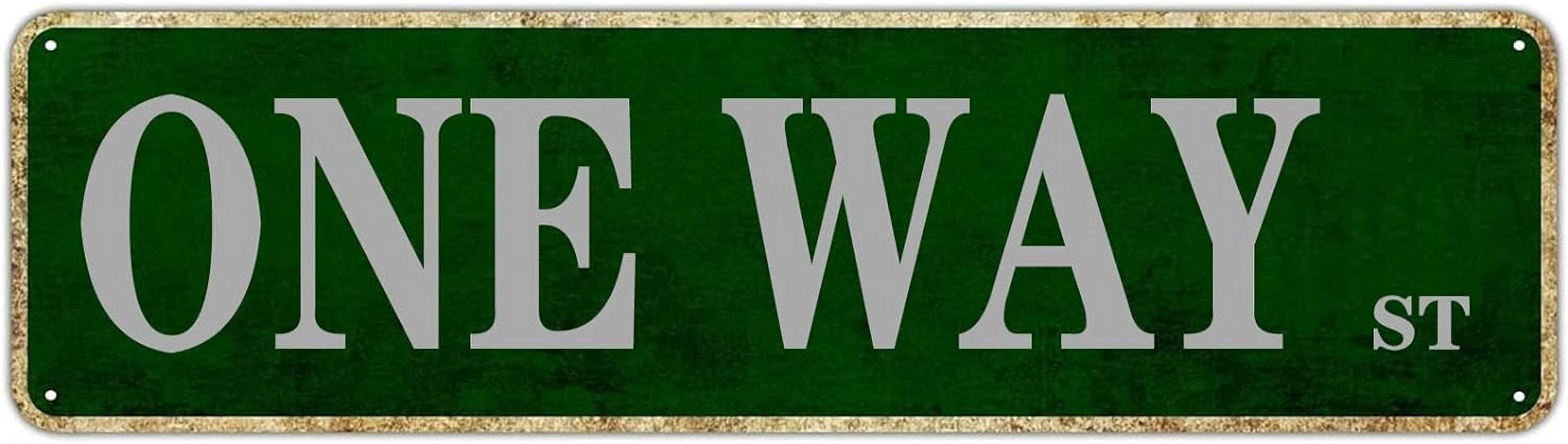 One Way St Retro Tin Signs Aluminum Metal Sign Plaque for Home Bedroom ...