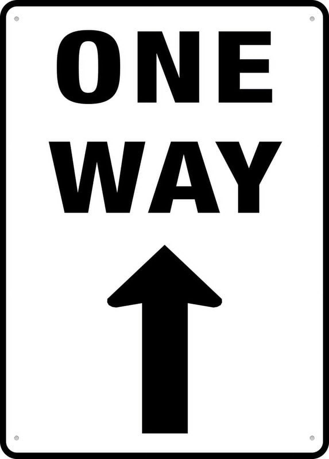 One Way Straight Arrow 12 X 8 Inch Metal Sign, Rustproof Aluminum ...