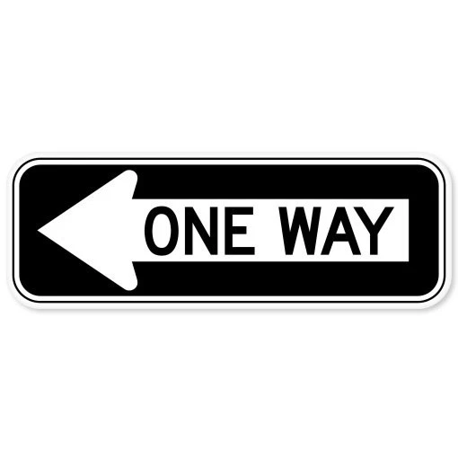 One Way Street Sign Sticker Window Decal Phone Decal Water Bottle ...