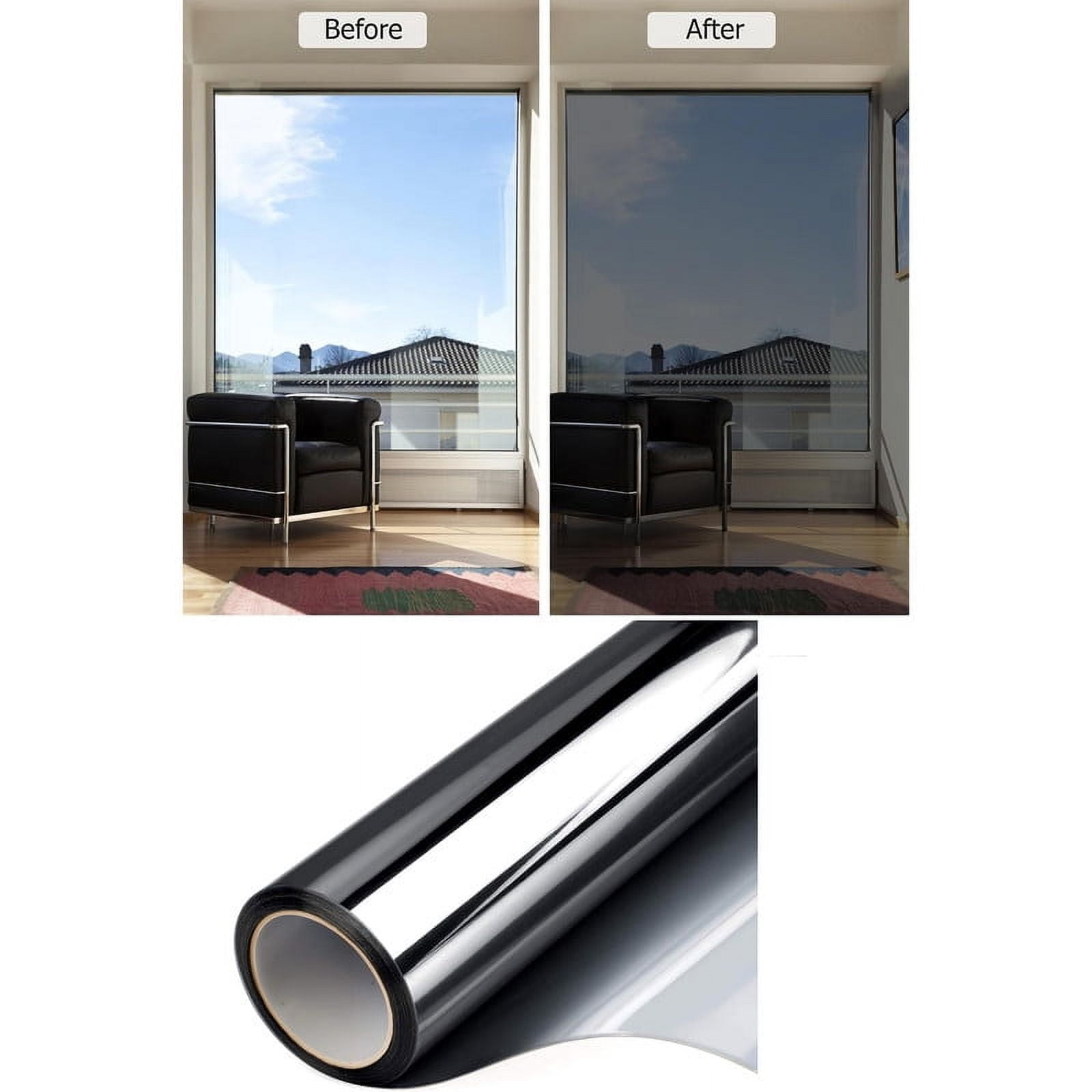 One Way Window Film,One Way Privacy Window Film，Mirror Anti Uv Static Cling,No Glue Garage Solar ...