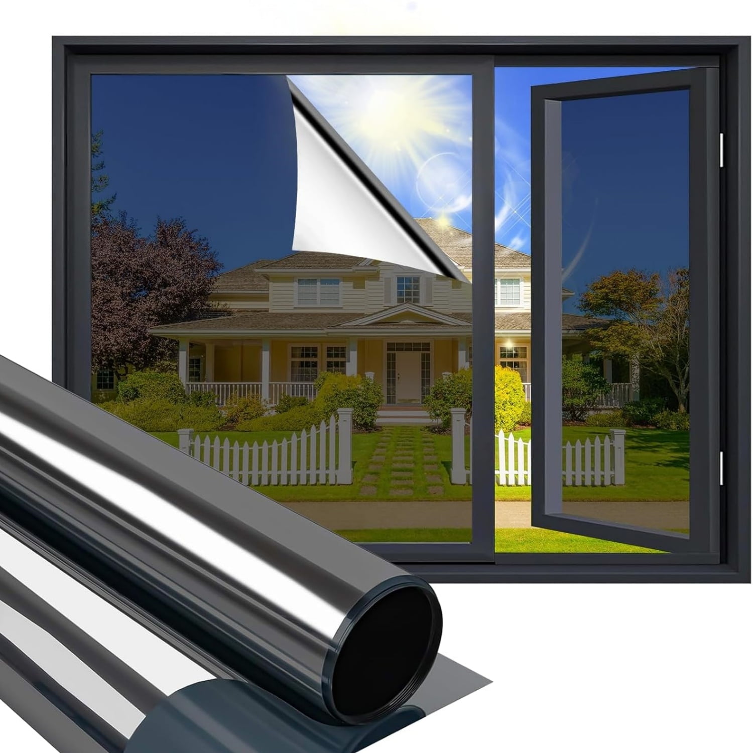 One Way Window Privacy Film,Anti UV Reflective Window Film,Heat Control ...