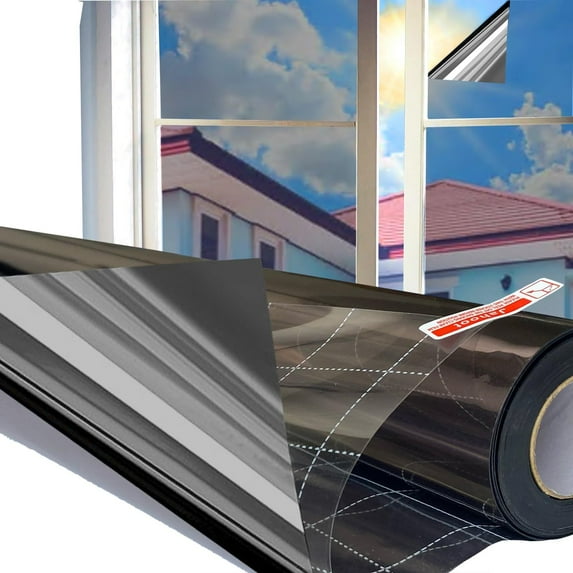 One Way Window Privacy Film with Grids for Easy Apply, Window Tint for ...