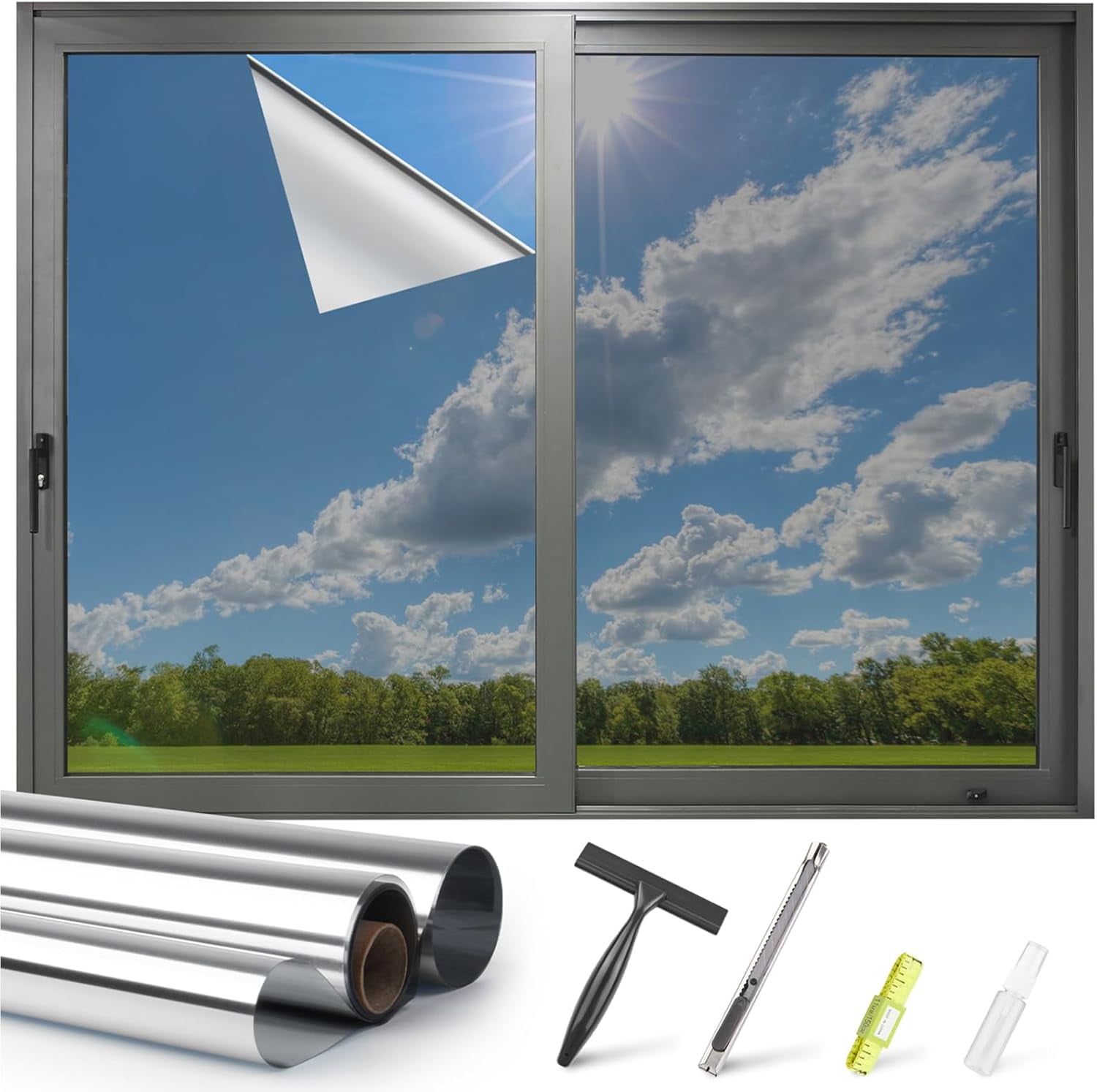 One Way Window Privacy Film Reflective Mirror Home Window Tint, Daytime ...