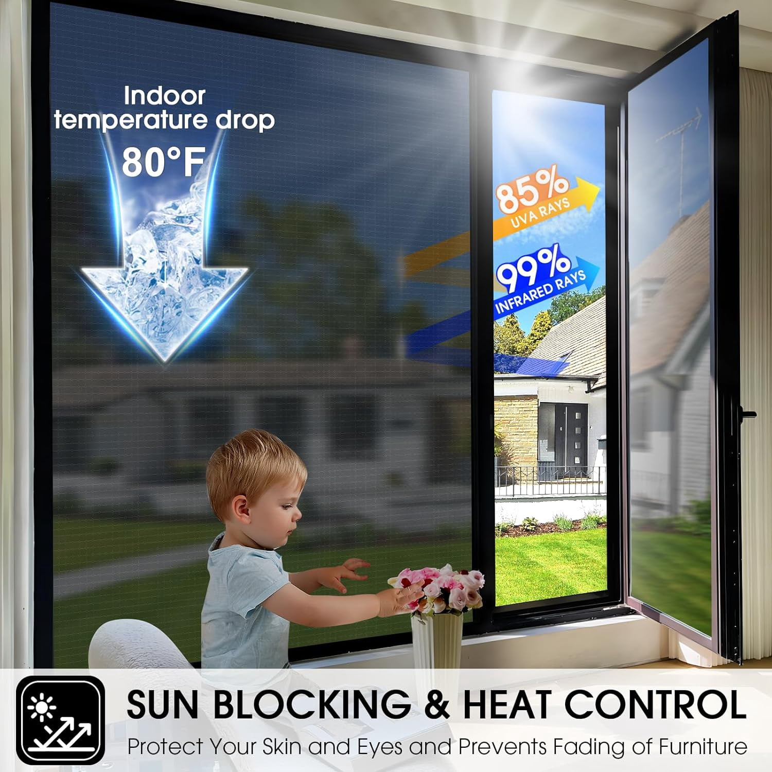 One-Way Window Privacy Film, See Out Not in Heat Blocker Window Tinting ...