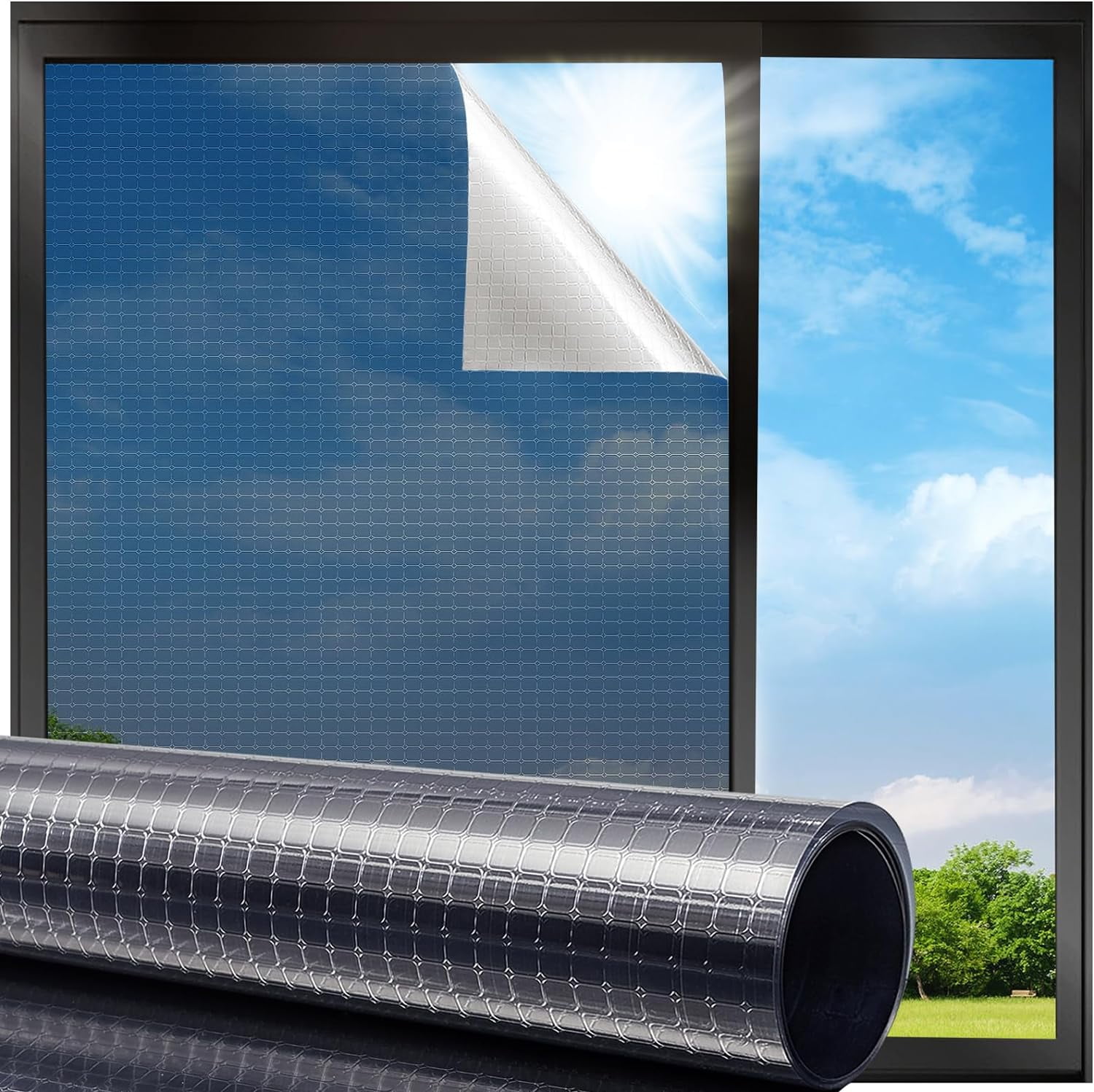 One Way Window Privacy Film Window Tint for Home See Out Not in Mirror Reflective Window Film ...