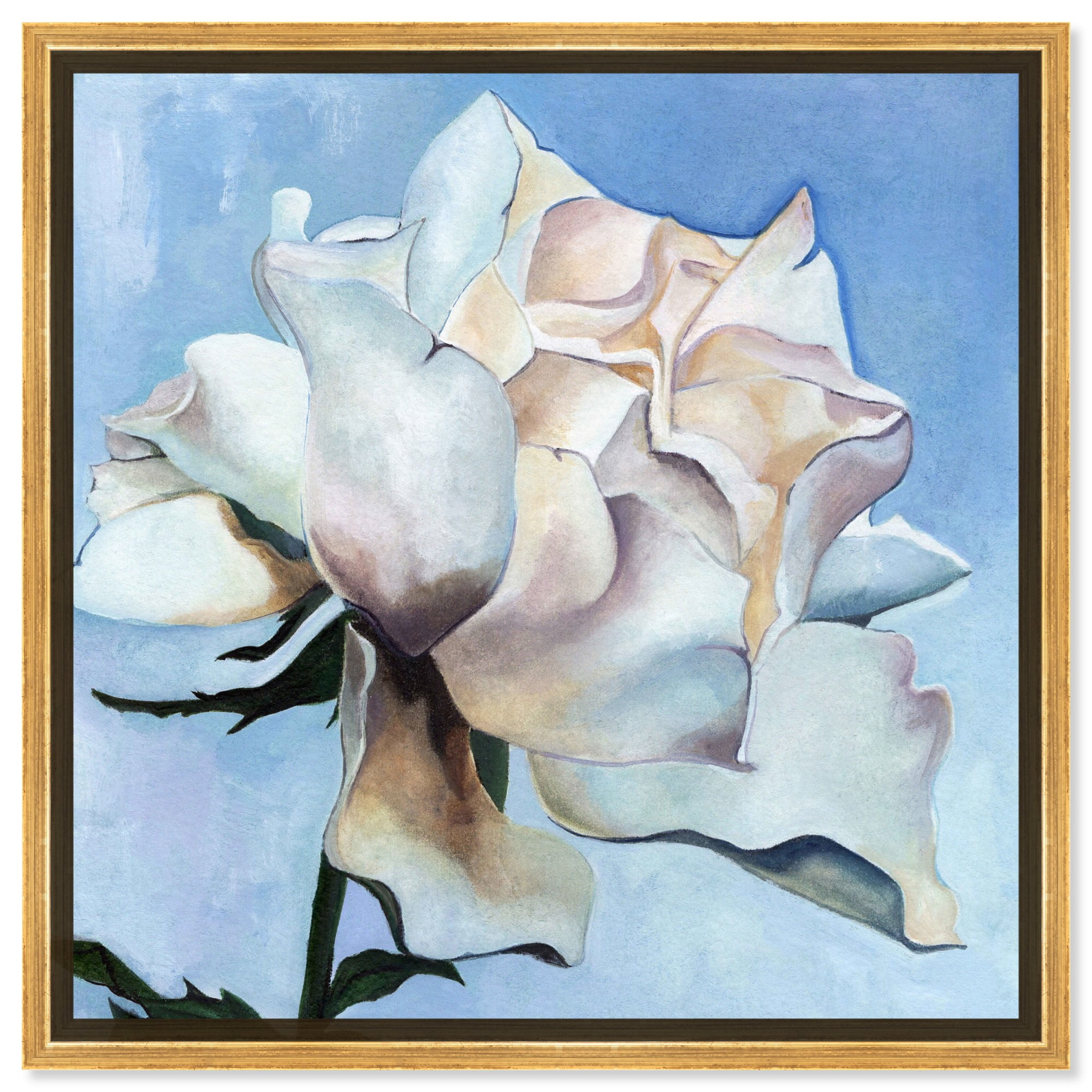 One White Rose II Canvas Light Colors Flower Art Prints by Art Remedy ...