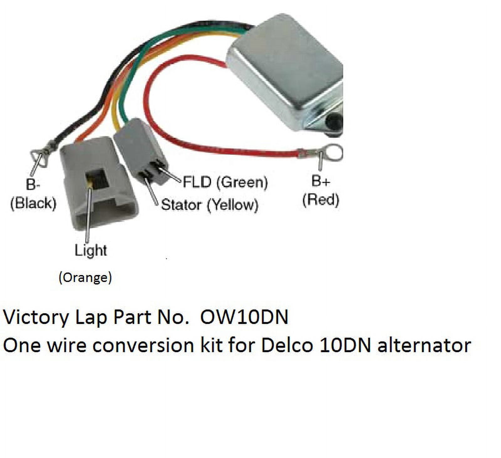 One Wire Alternator Conversion Kit OW10DN - Walmart.com