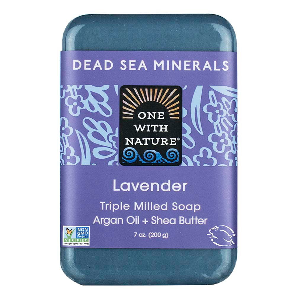 One With Nature Dead Sea Minerals Lavender Soap with Argan Oil & Sea ...