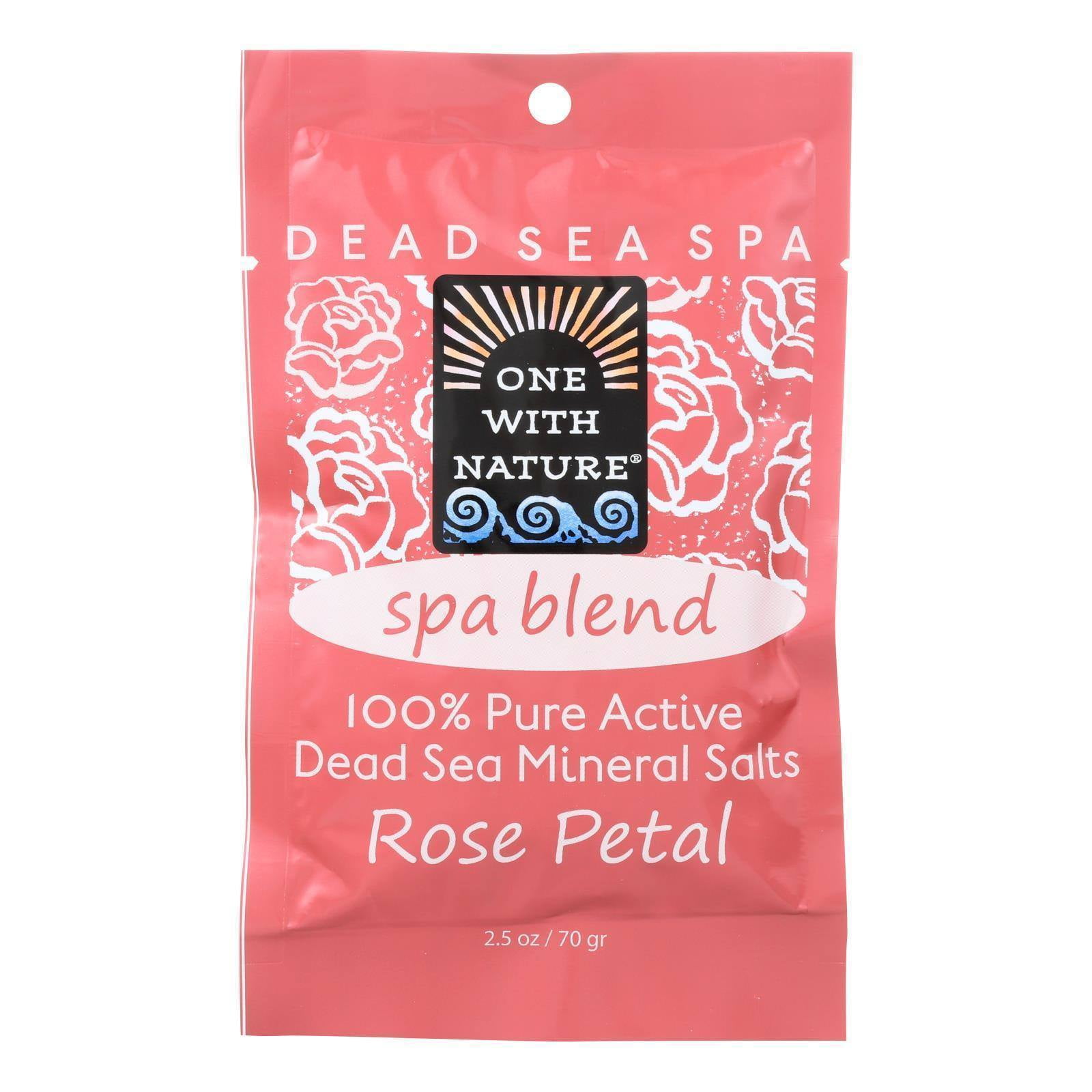 One With Nature Spa Blend Rose Petal Dead Sea Mineral Bath - Salt ...