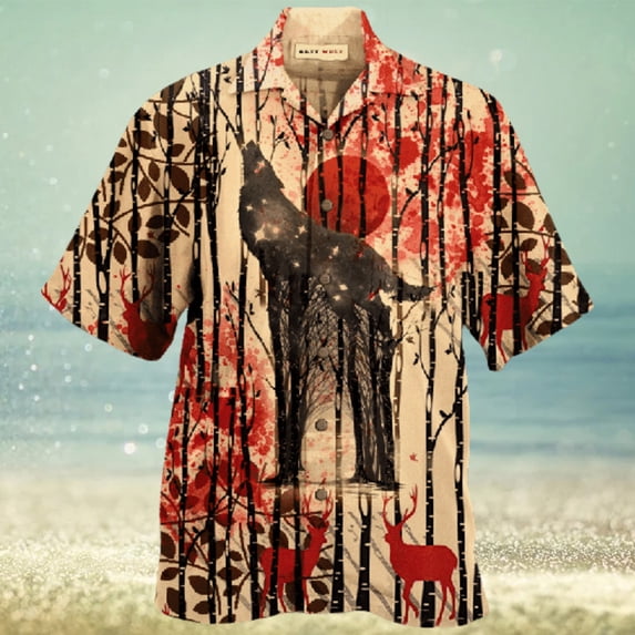 One Wolf Lives No Sheep S Safe Christmas Hawaiian Shirt - Walmart.com