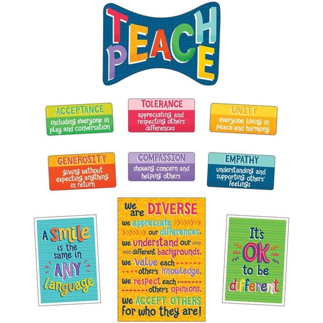 Carson Dellosa Education One World Teach Peace Bulletin Board Set ...