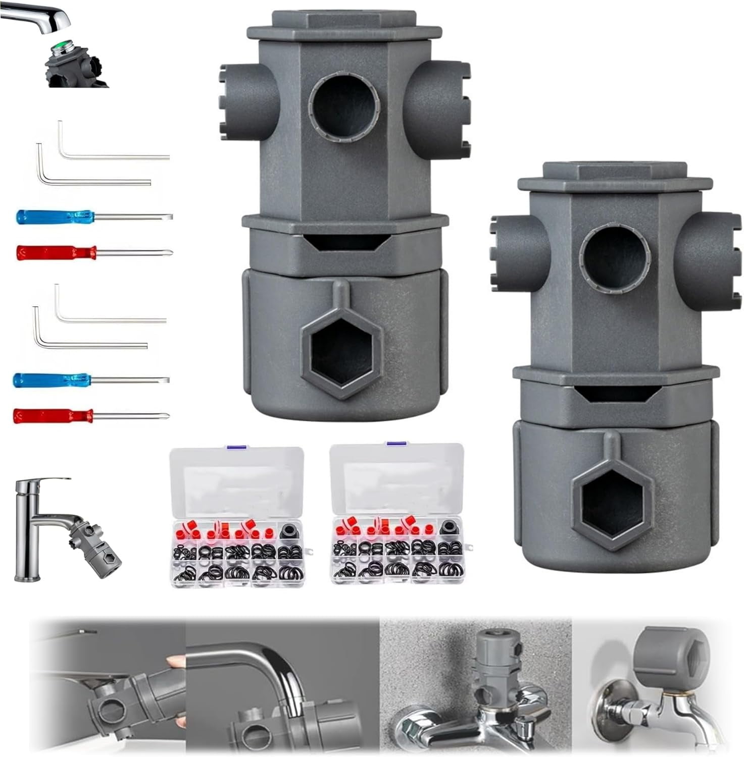 All in One Wrench Tool Set for Faucet,16-in-1 Multifunctional Faucet ...