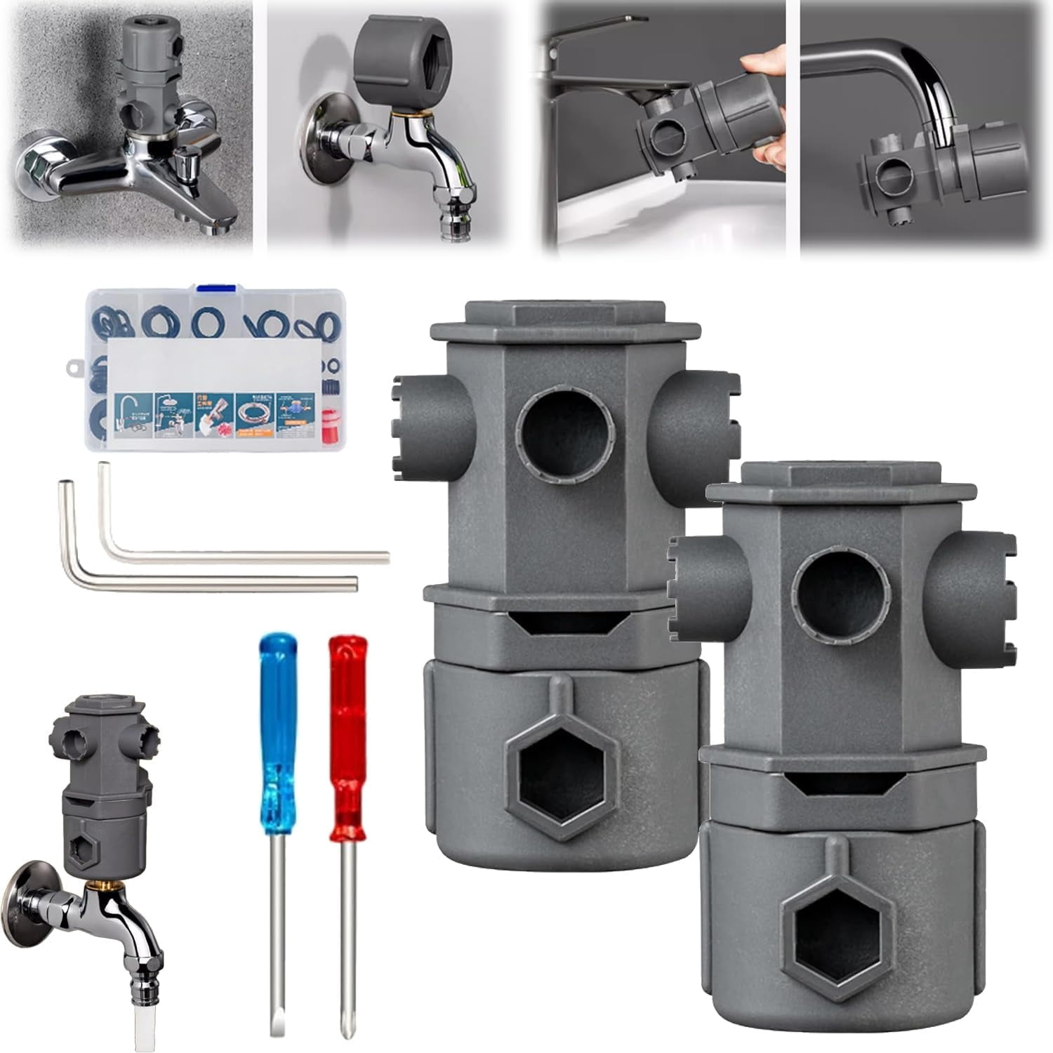 All In One Wrench Tool Set for Faucet, Kemperer Multifunctional Faucet ...