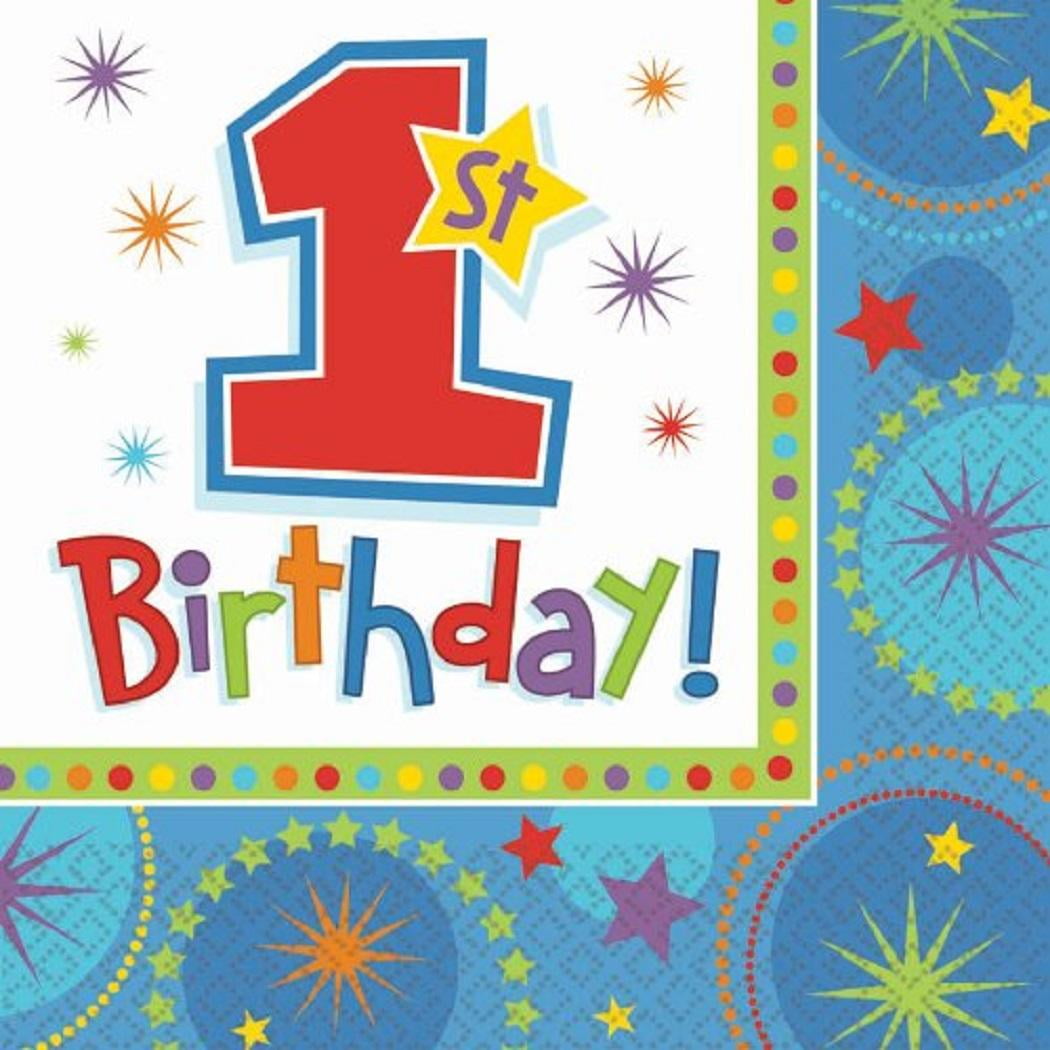 One-derful Boy Bright Stars Kids 1st Birthday Party Paper Luncheon ...