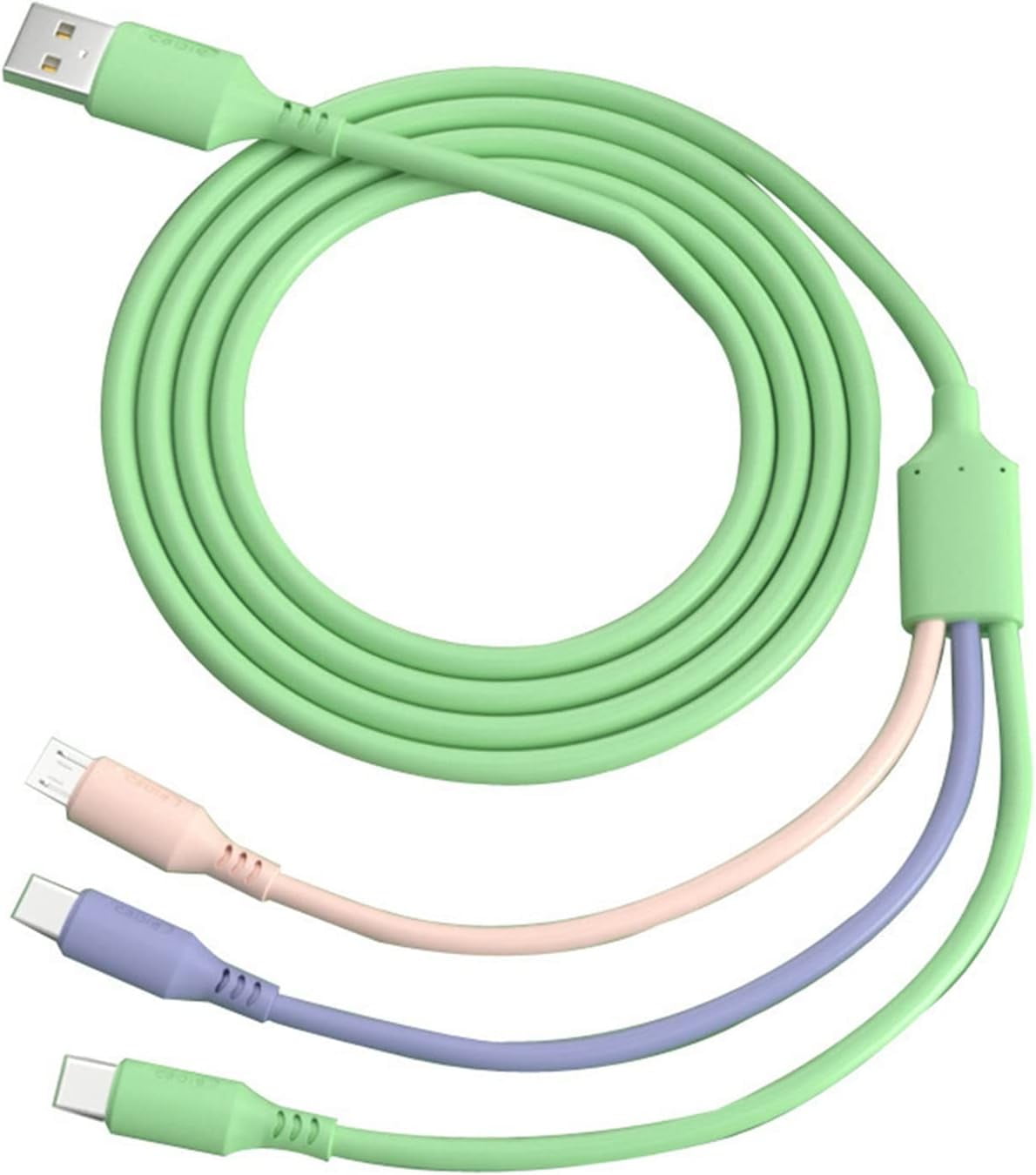 One drag three fast charge data cable 5A USB data cable compatible with ...