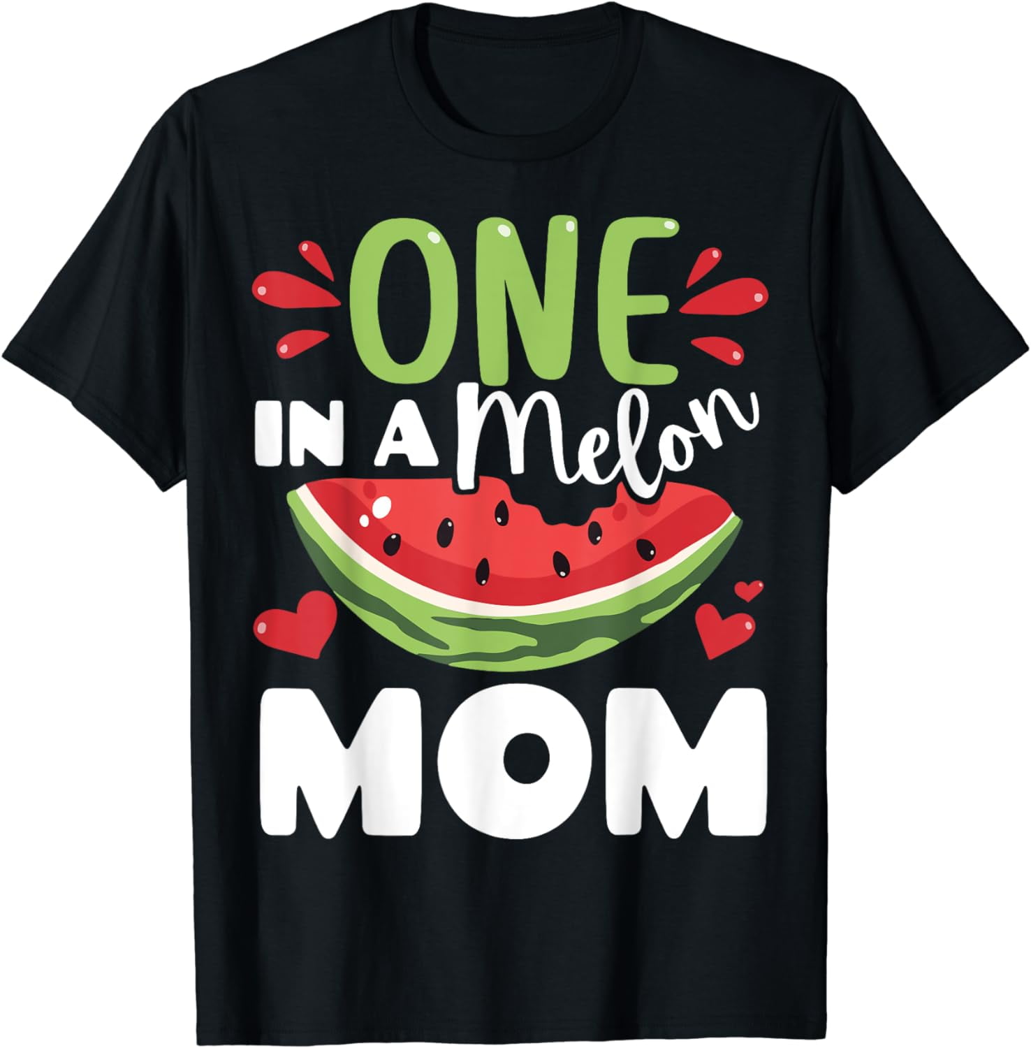 One in a Melon Mom Cute Watermelon Summer Family Vacation T-Shirt ...