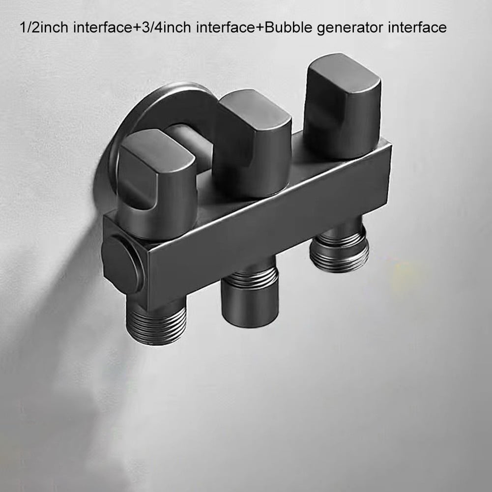 One inlet and three outlet angle valve with separate switch three-way ...