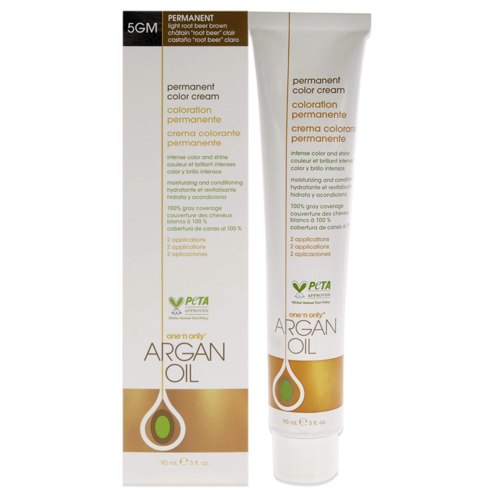 One n Only Argan Oil Color Cream - 5GM Light Root Beer Brown, 3 oz Hair ...