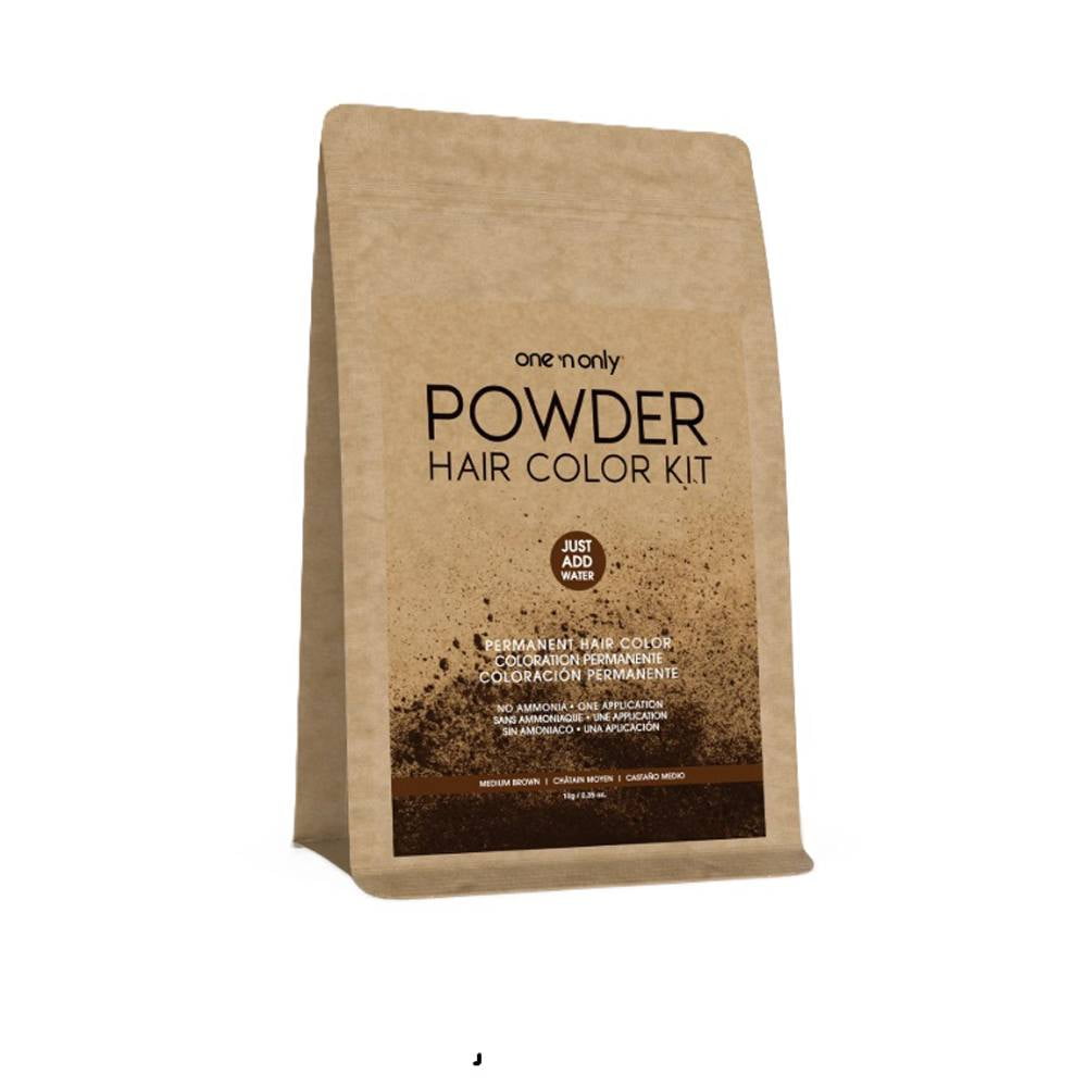 One n Only Powder Hair Color Kit - Medium Brown 0.35 oz Hair Color ...