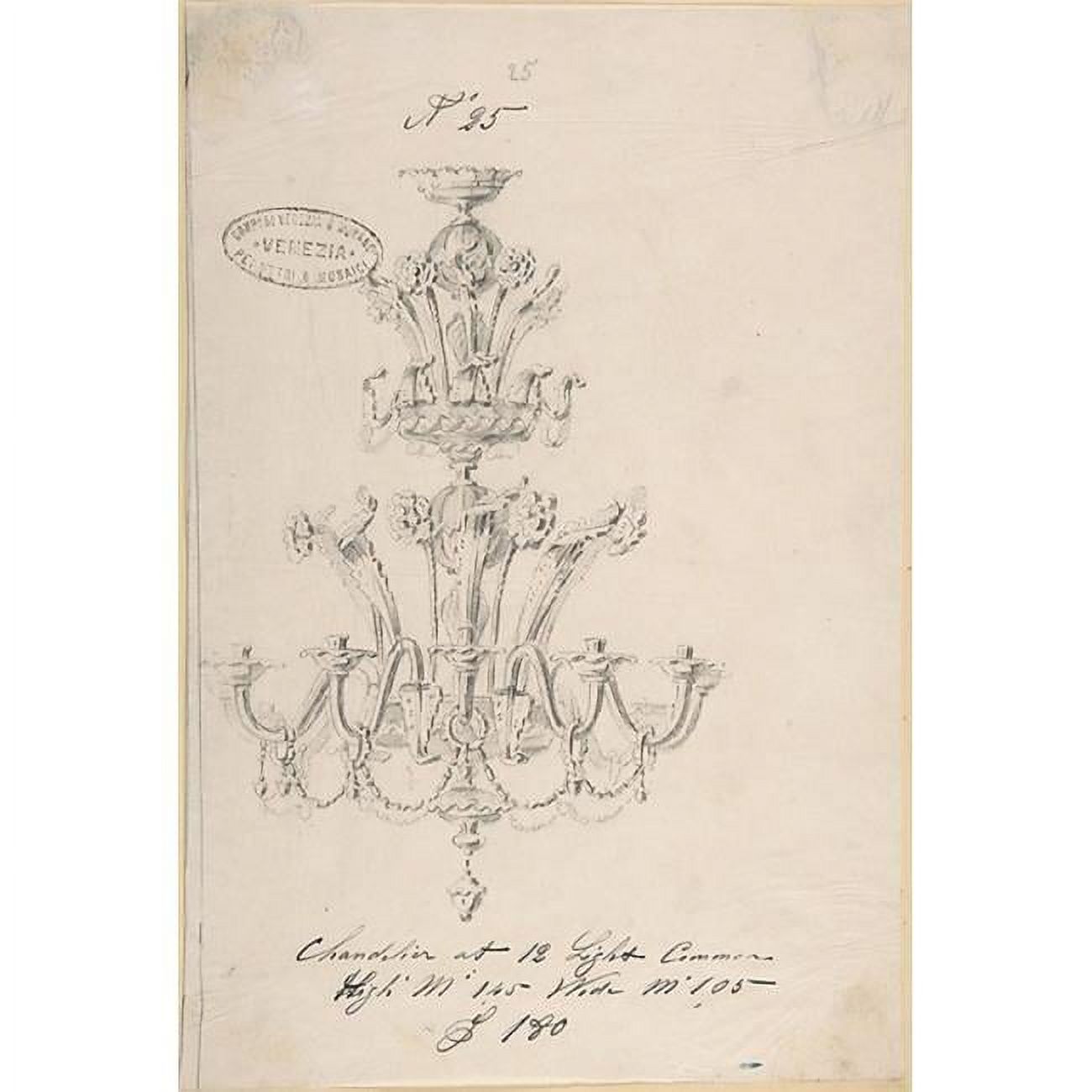 One of Twenty-Three Sheets of Drawings of Glassware (Mirrors ...