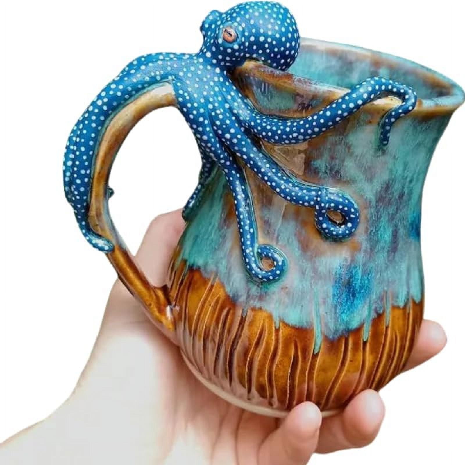 One-of-a-Kind Handmade Octopus Mug - Exquisite Ceramic Coffee & Tea Cup ...