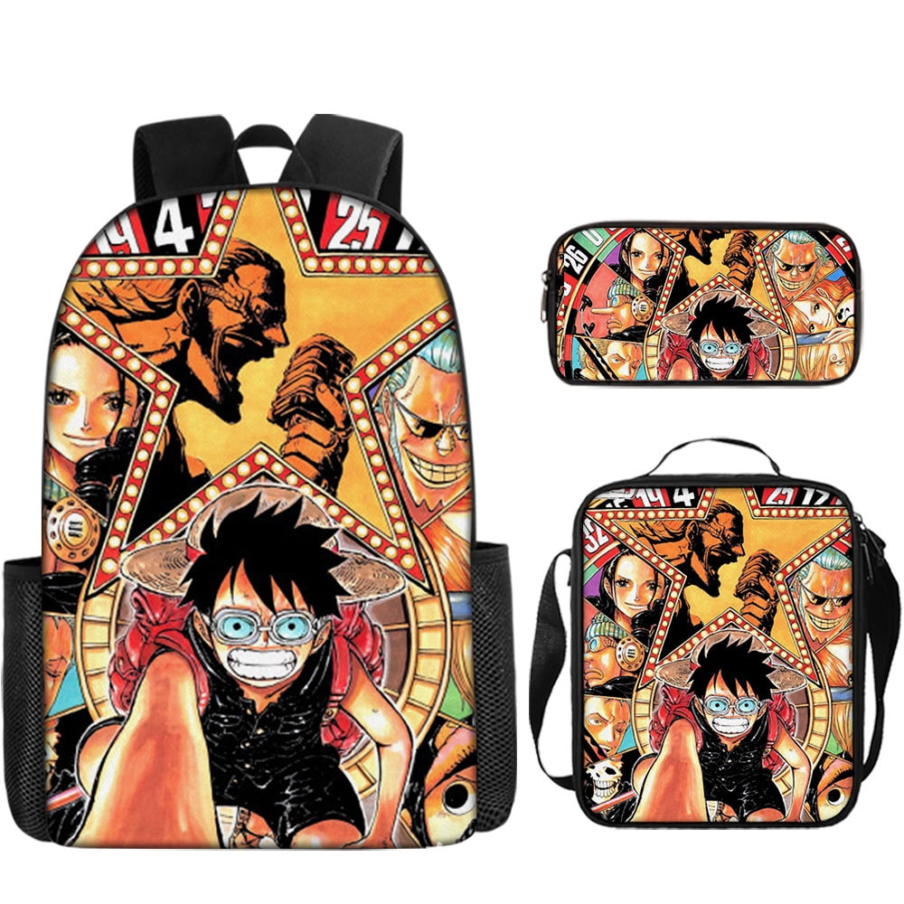 One-piece Anime Backpack for Teens Womens Mens Stylish Daypack Purse ...