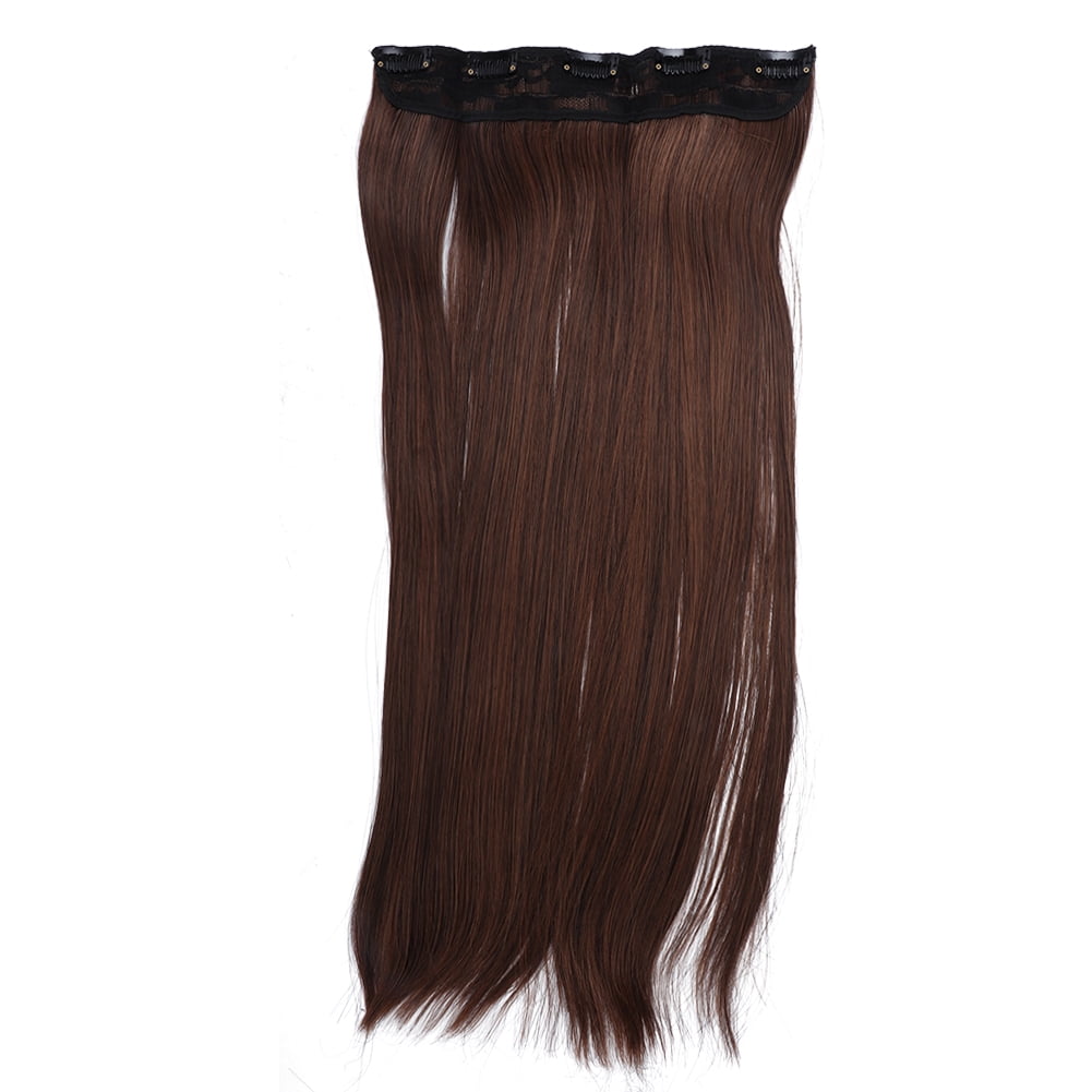 One-piece Clip In Long Straight Hair Extension Wig Piece 5 Clips False ...