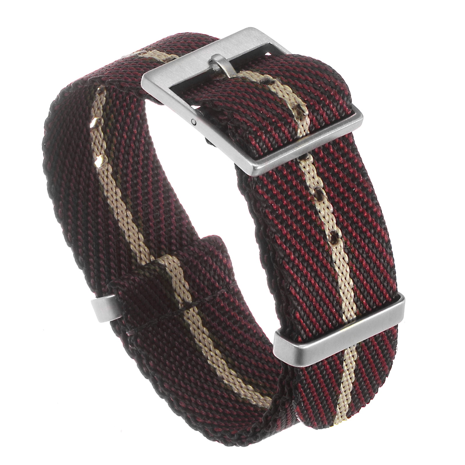One piece Watch Band 24mm Slip Through Nylon Watch Strap for Men and ...