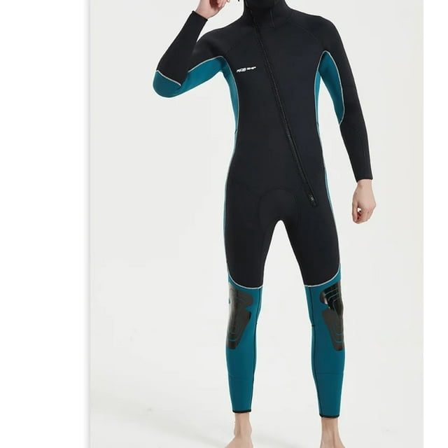 One Piece Wetsuit Mens Long Sleeves Front Unzipper To Keep Warm Surf