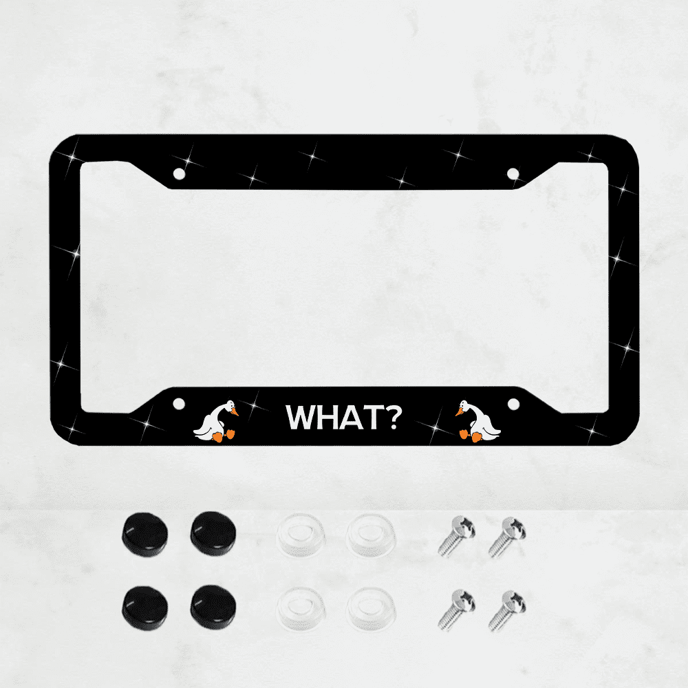 One piece. What? Cute goose license plate frame, black car creative ...