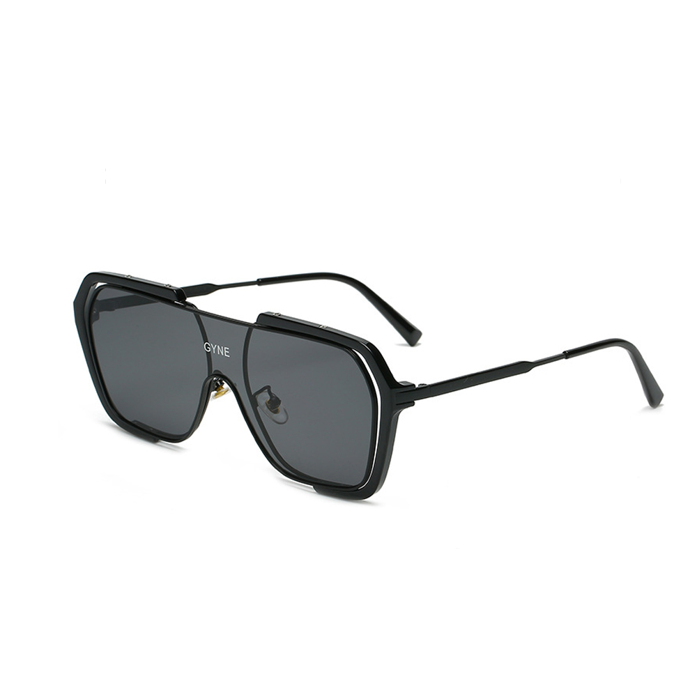 One-piece large frame square sunglasses retro anti-ultraviolet ...
