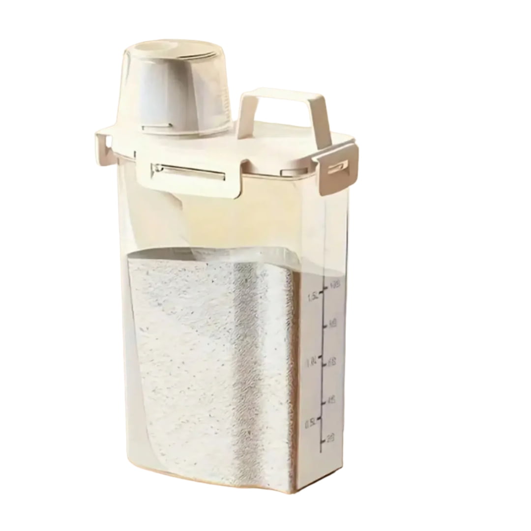 One-piece white rice bucket storage container, with insect-proof ...