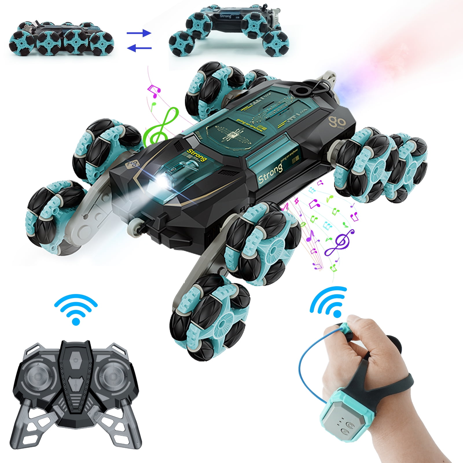 OneAndes 8WD Gesture Sensing Stunt Rc Cars, Toys for Age 8-13 Hand ...