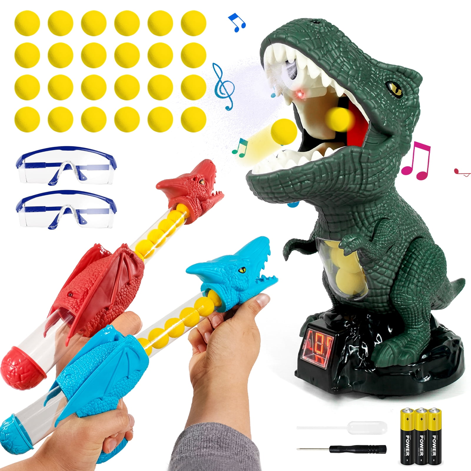 OneAndes Dinosaur Shooting Toy for Boys Girls, Movable Target Shooting ...