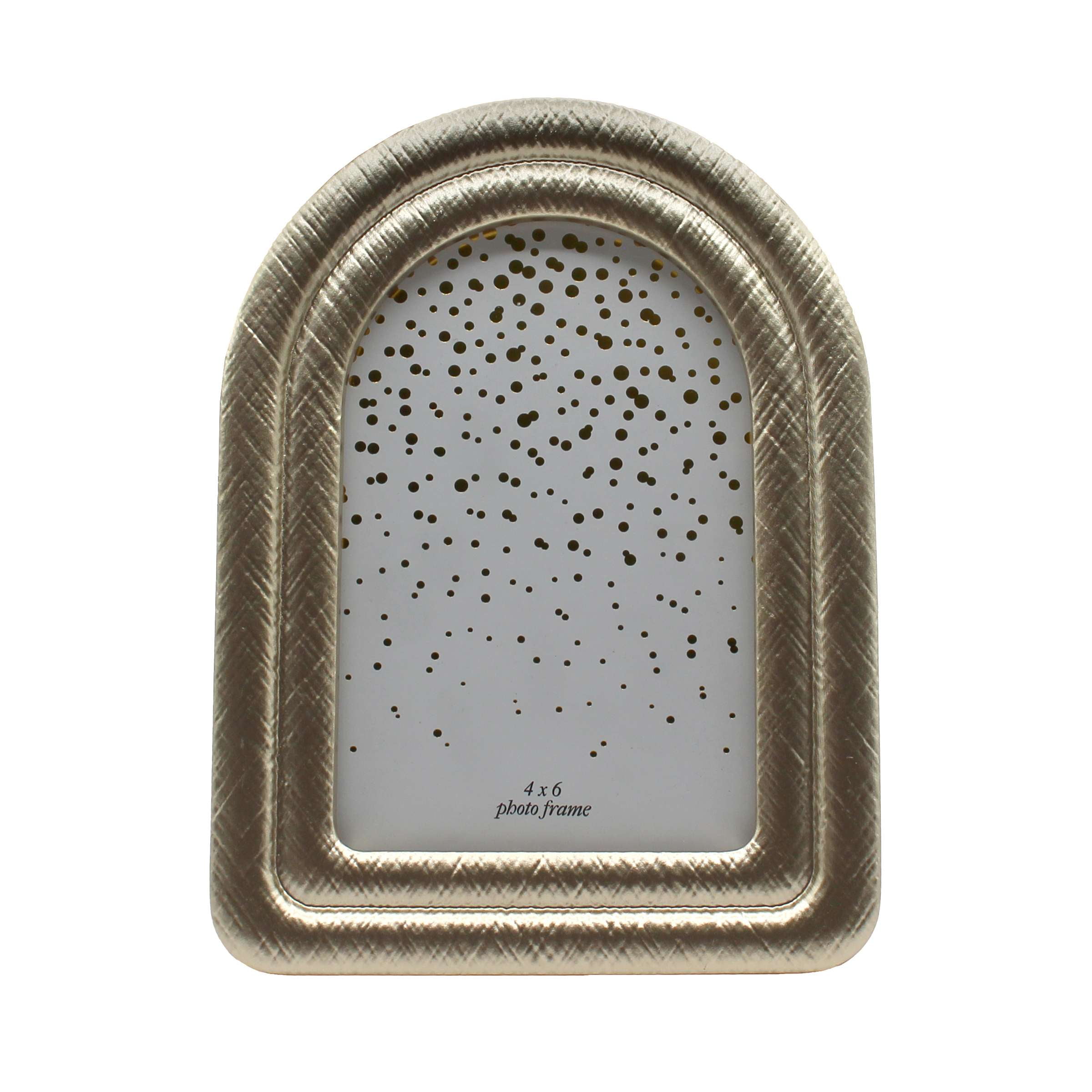 OneDesign Home 4"x6" Matte Textured Gold Ribbed Arched Resin Picture ...
