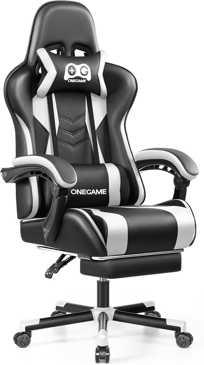OneGame Gaming Chair, Computer Chair with footrest and Lumbar Support, Ergonomic Racing Chair ...
