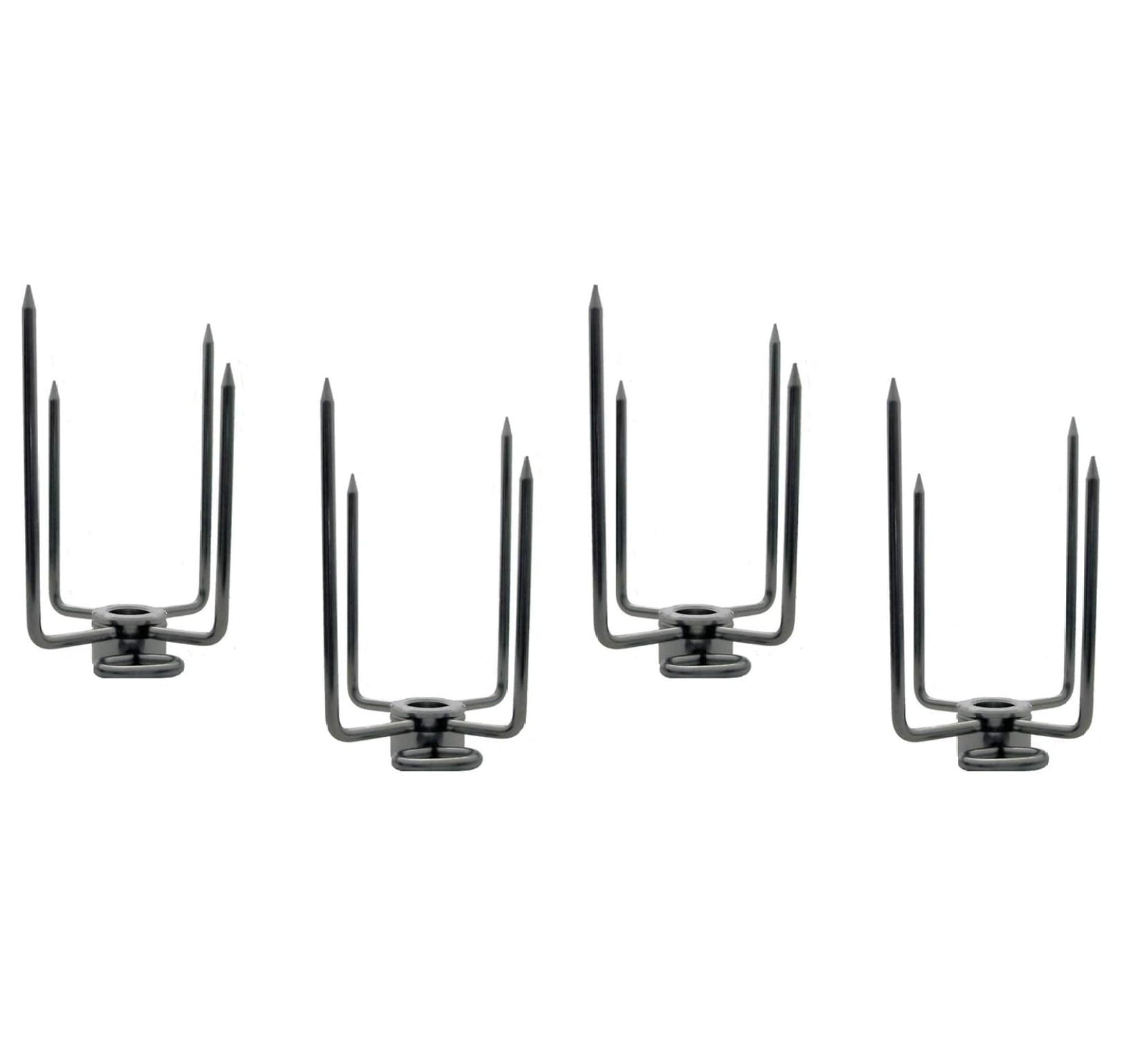 OneGrill Stainless Steel Grill Rotisserie Spit Rod Forks (Fits: 1/2 ...