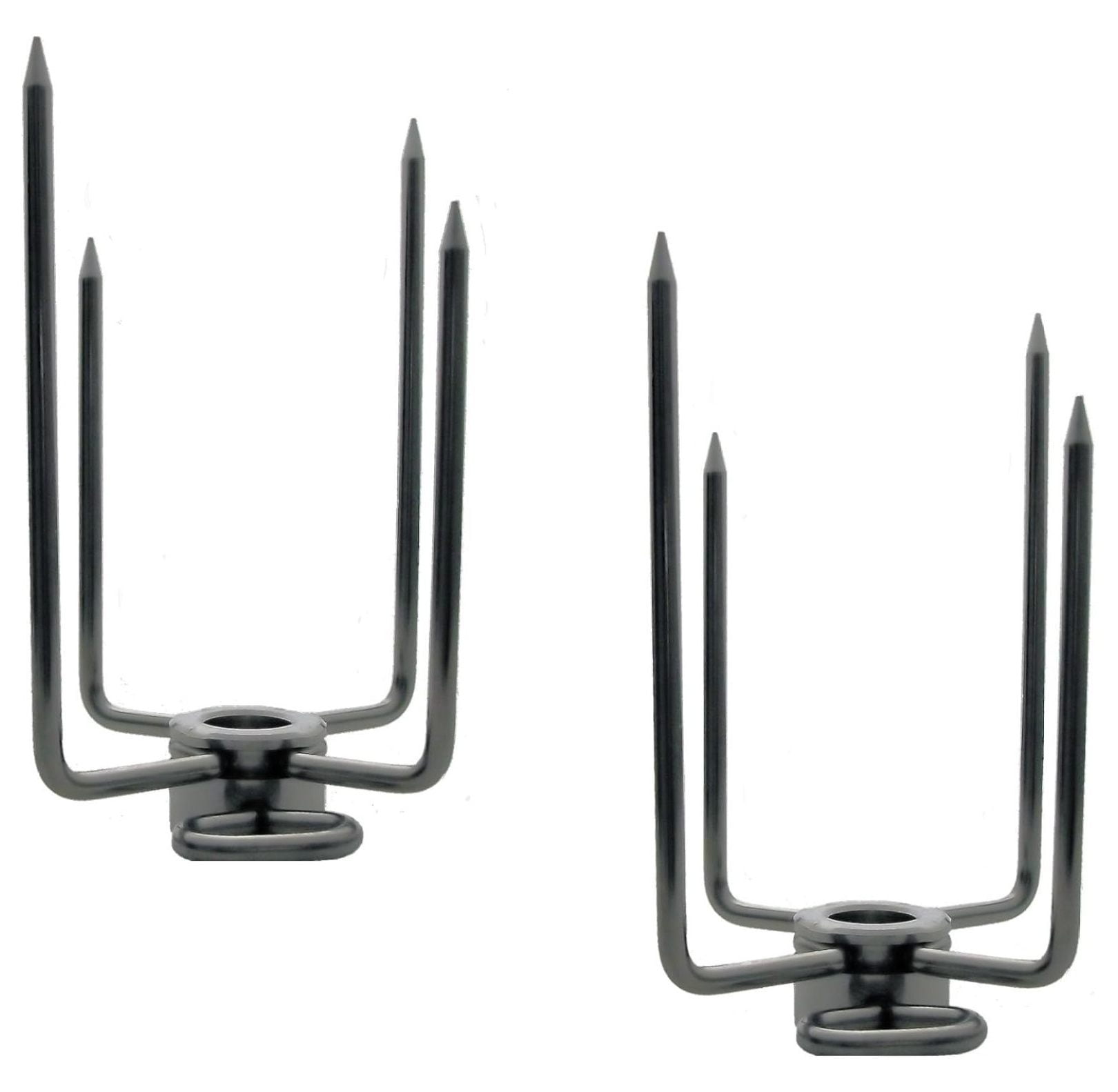 OneGrill Stainless Steel Grill Rotisserie Spit Rod Forks (Fits: 5/8 ...