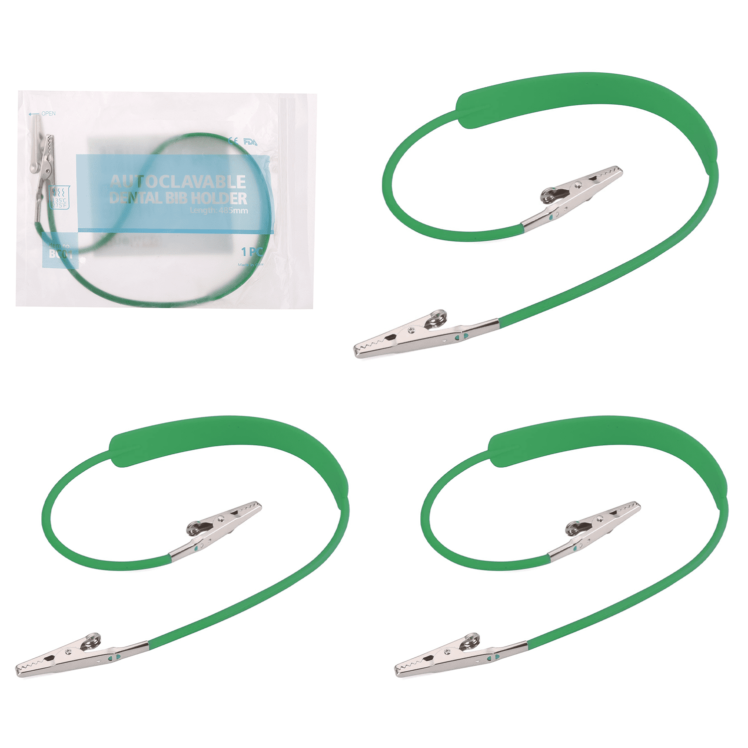 OneMed Pack of 3 Bags Dental Bib Clips Autoclavable Silicone Bib ...