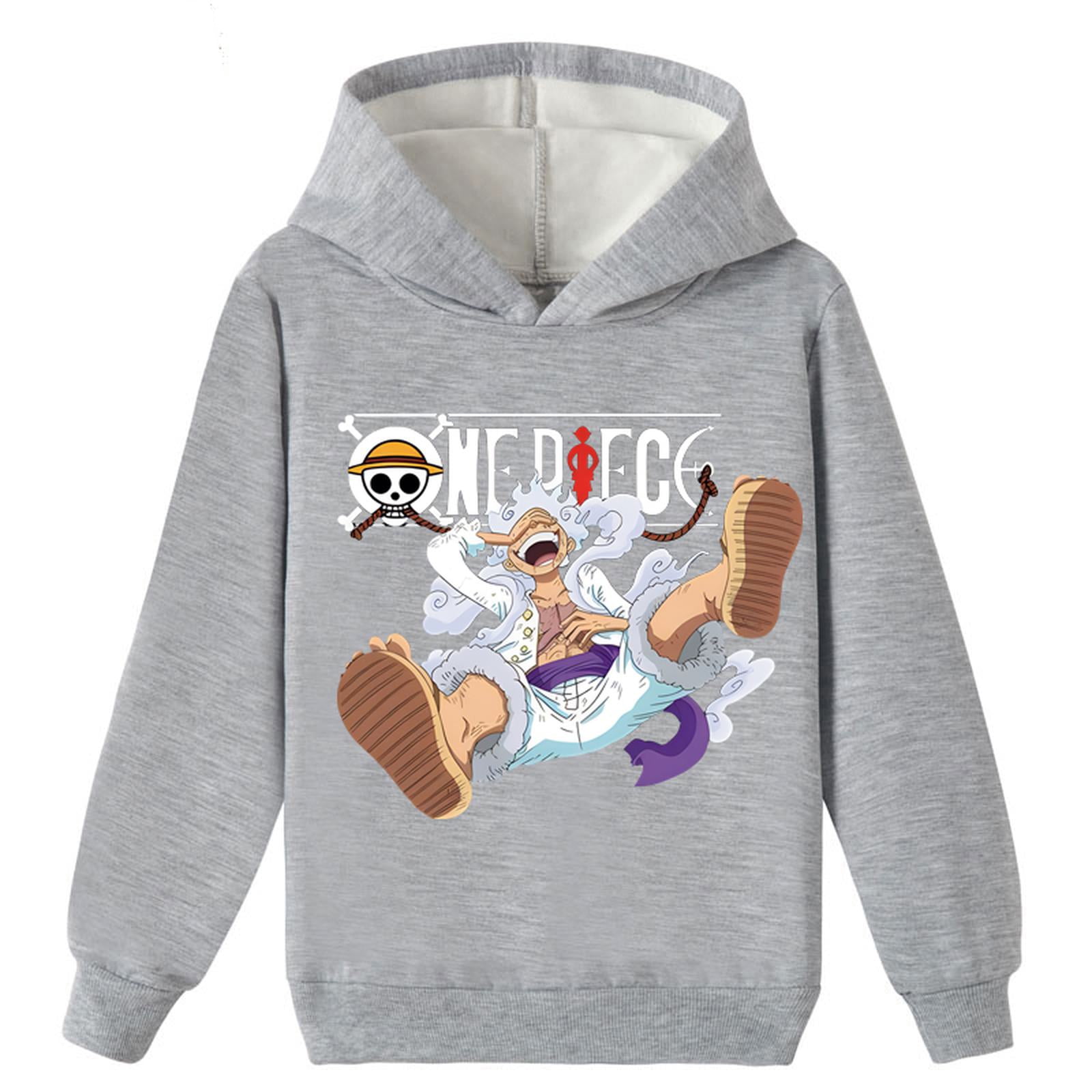 OnePiece Cartoon Cozy One Piece Fleece Hoodie for Kids - Perfect for ...