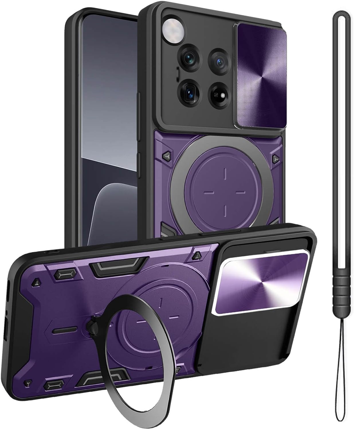 for OnePlus 12 Case,Metal Stand Ring Holder for OnePlus 12 Phone Case ...